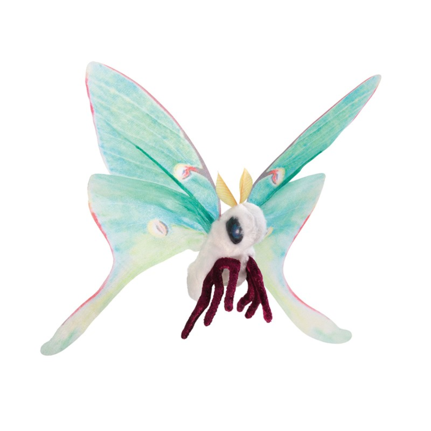Folkmanis™ Mini Luna Moth Puppet | BAREFOOT CARAVAN BOOKS