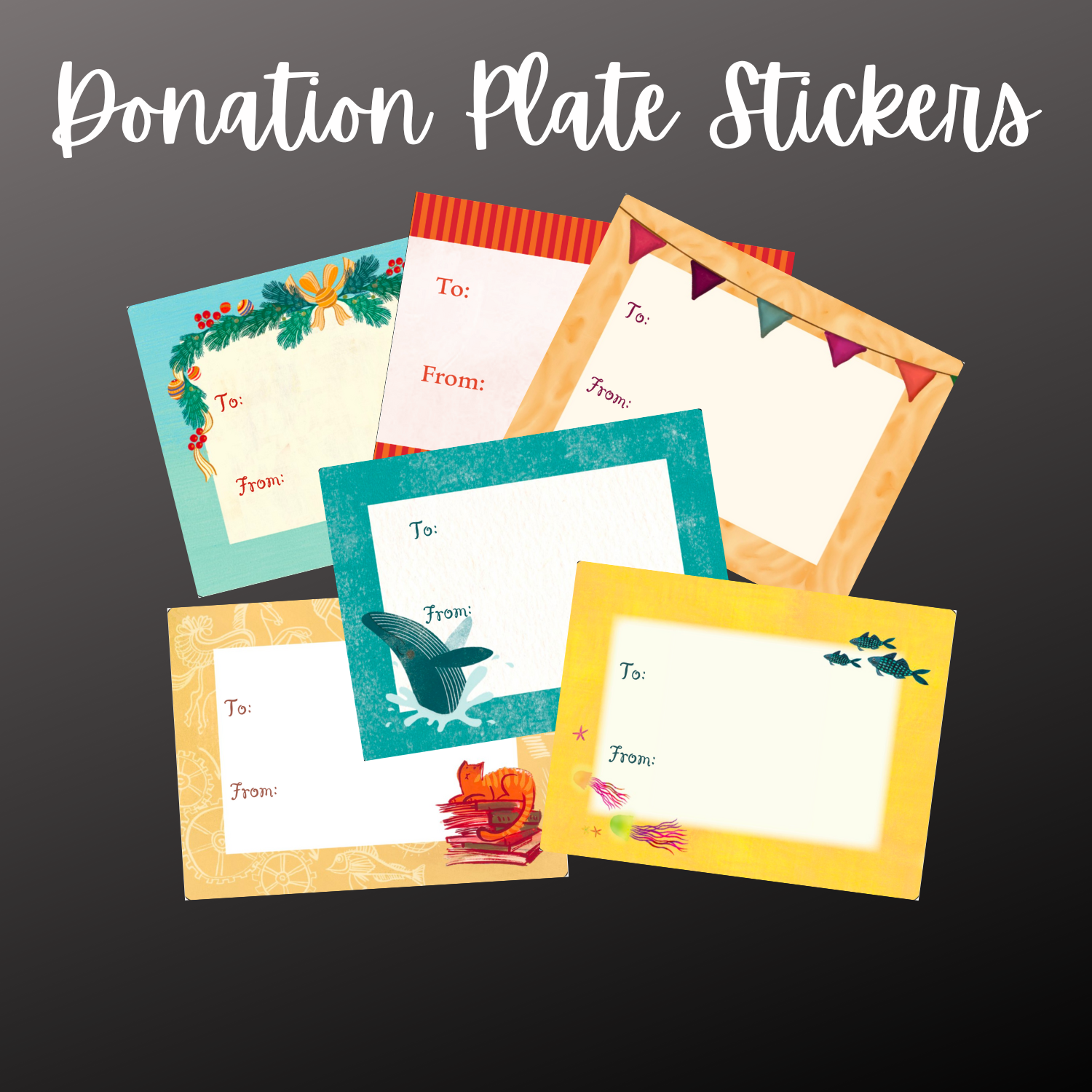 Donation Plate Stickers for Gifting! | BAREFOOT CARAVAN BOOKS